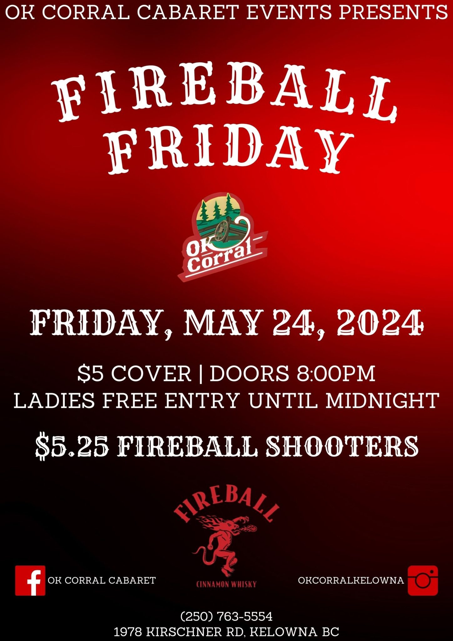 Fireball Friday Poster – OK Corral Cabaret